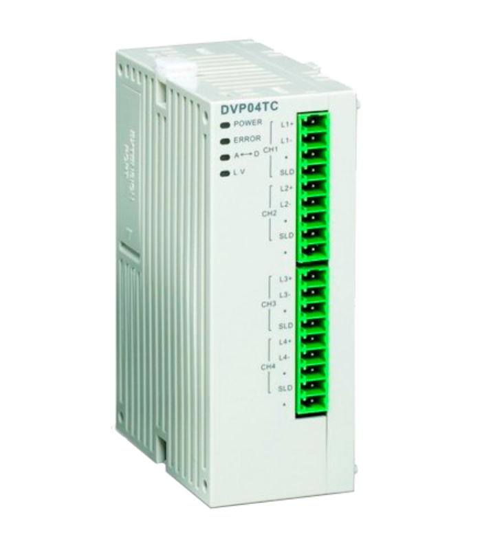 DVP04TC-S Extension SS/SA/SX/SV, 14bit, 4in T/C (type K, J) | Fabelec - Automatización y Control