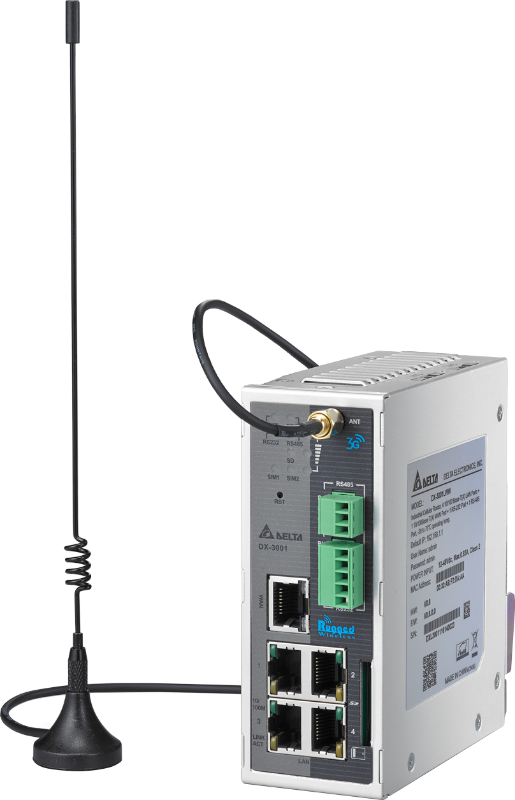 DX-3001H9 Delta Industrial 3G/WAN Cloud Router, 24Vdc | Fabelec ...